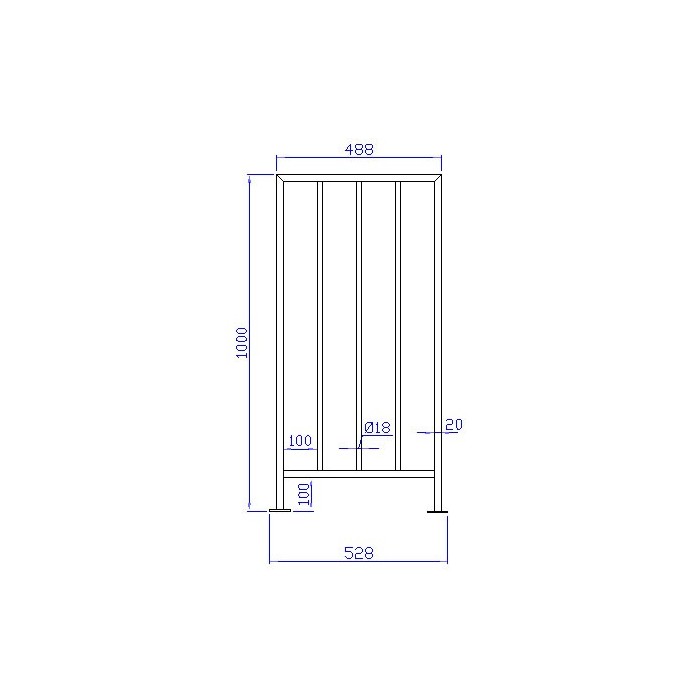 Barandilla de barrotes verticales