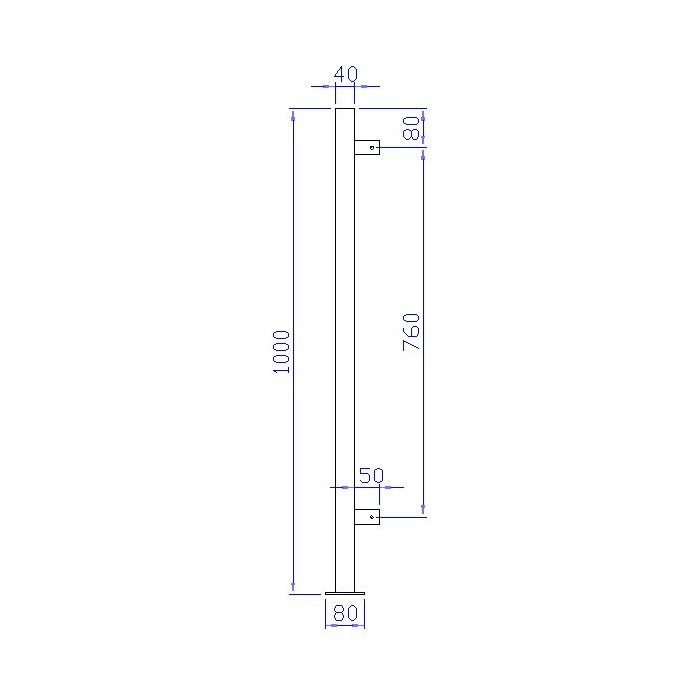 Poste para chapa perforada