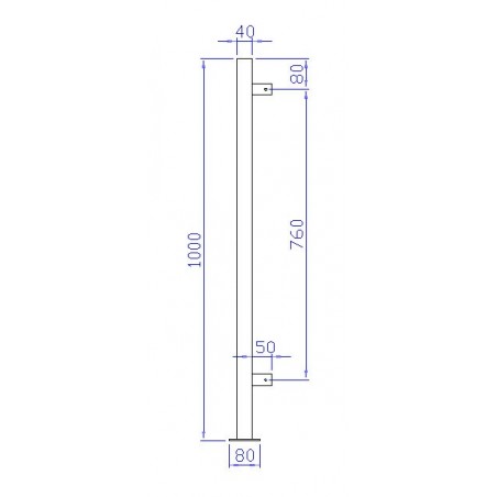 Poste para chapa perforada